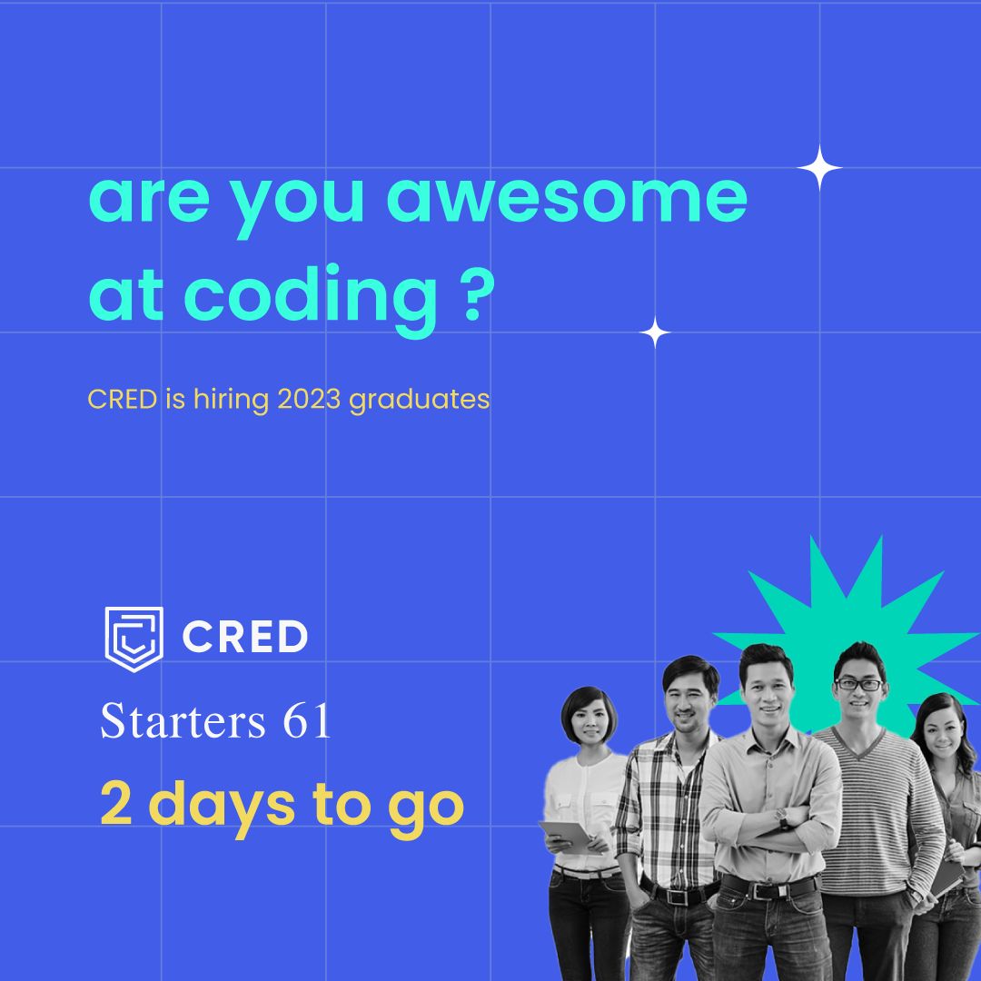 CodeChef on LinkedIn: #codechef #cred #hiringalert #jobsearch CodeChef on LinkedIn: #codechef #cred #hiringalert #jobsearch