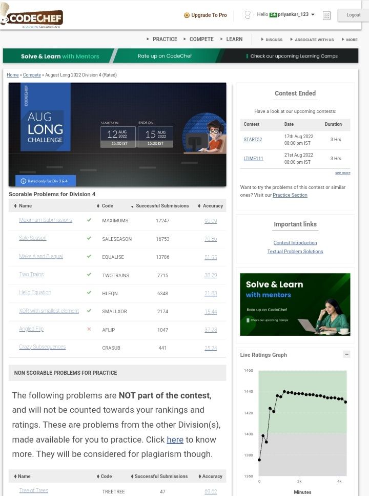 Priyankar Sarkar on LinkedIn: #codechef #competitiveprogramming # ... Priyankar Sarkar on LinkedIn: #codechef #competitiveprogramming # ...
