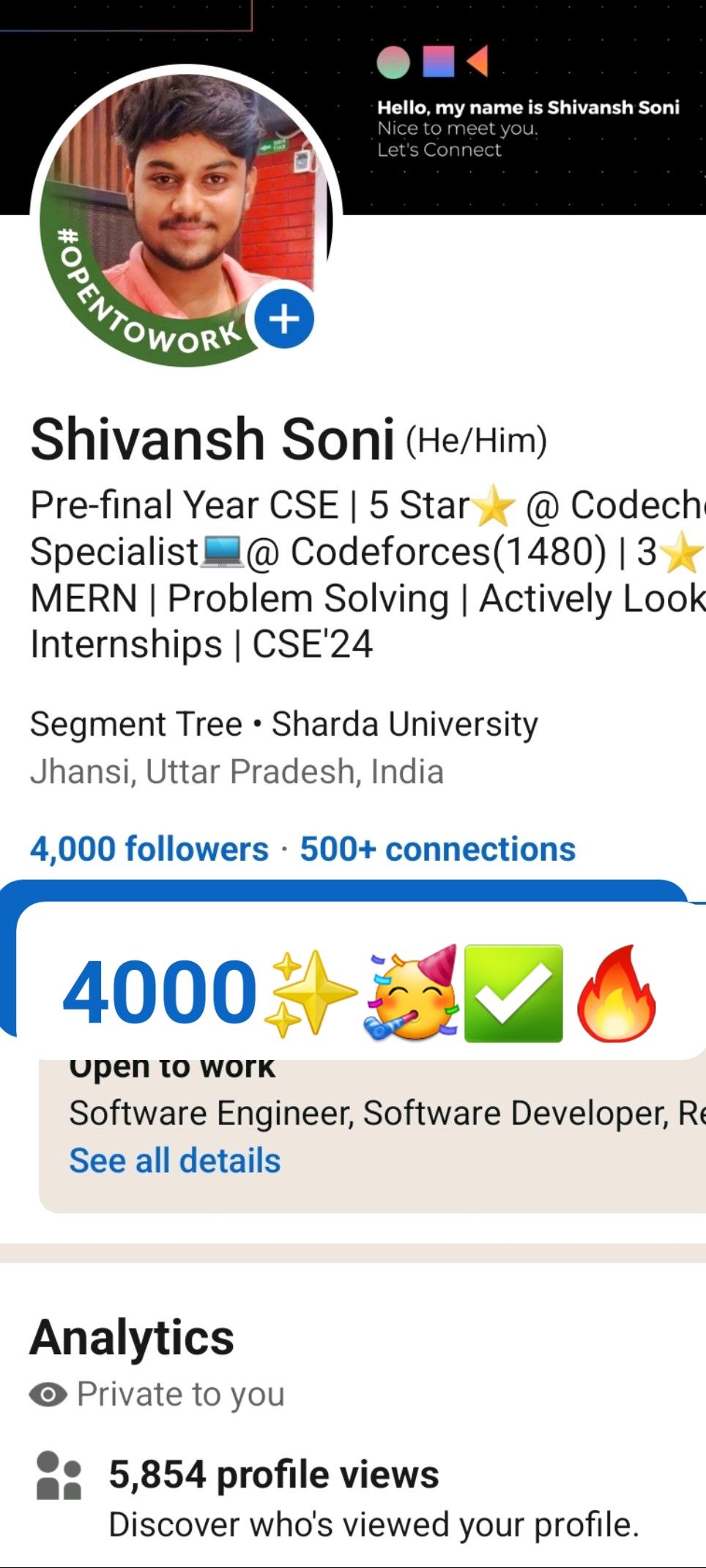 Shivansh Soni on LinkedIn: #linkedinfamily #networking #happyday # ... Shivansh Soni on LinkedIn: #linkedinfamily #networking #happyday # ...