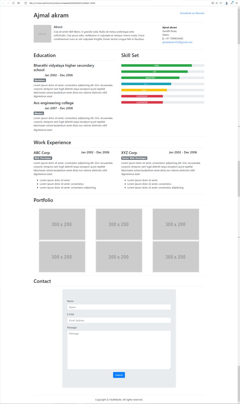 Ajmal Akram on LinkedIn: Creating Resume using HTML,CSS,JS. Thanks ... Ajmal Akram on LinkedIn: Creating Resume using HTML,CSS,JS. Thanks ...