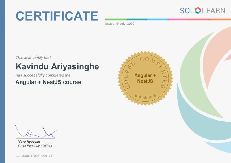 Kavindu Ariyasinghe on LinkedIn: #sololearn #angular #nestjs Kavindu Ariyasinghe on LinkedIn: #sololearn #angular #nestjs