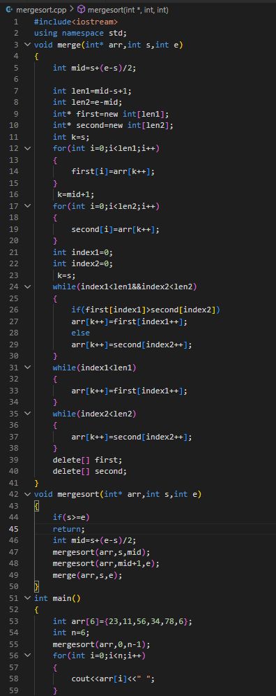 Souradip Pal on LinkedIn: #dsaone #cpp #sorting #algorithm #dsa #mergesort Souradip Pal on LinkedIn: #dsaone #cpp #sorting #algorithm #dsa #mergesort