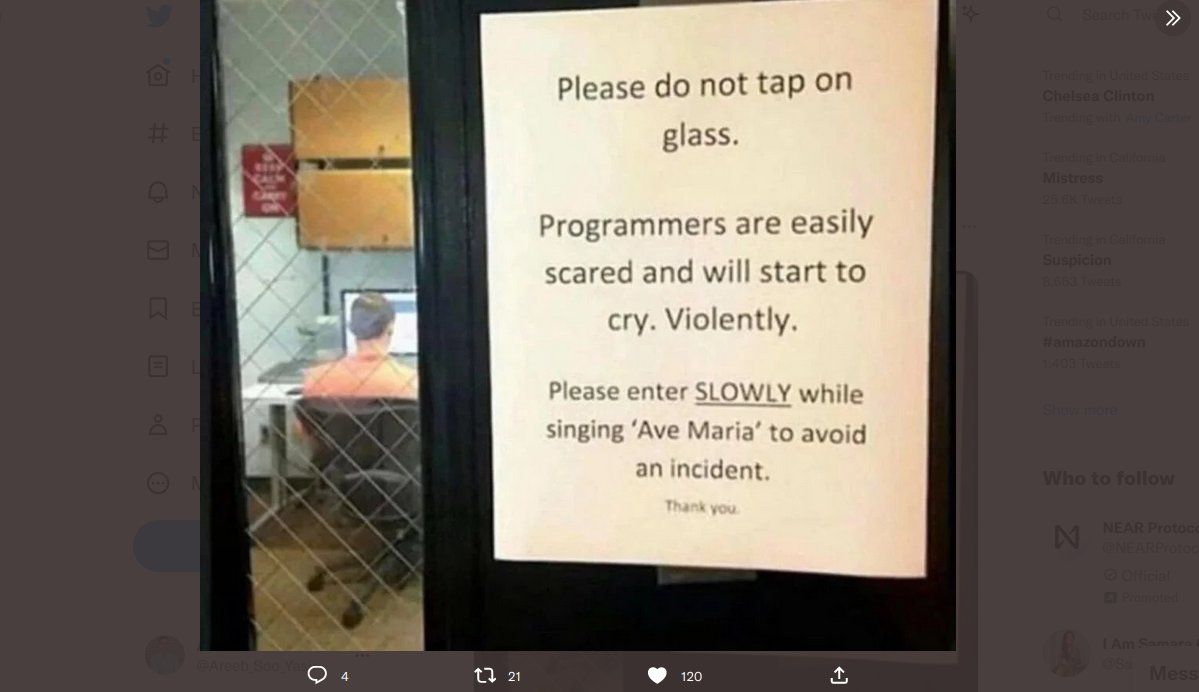 Areeb Soo Yasir on LinkedIn: #programmers #techhumor Areeb Soo Yasir on LinkedIn: #programmers #techhumor