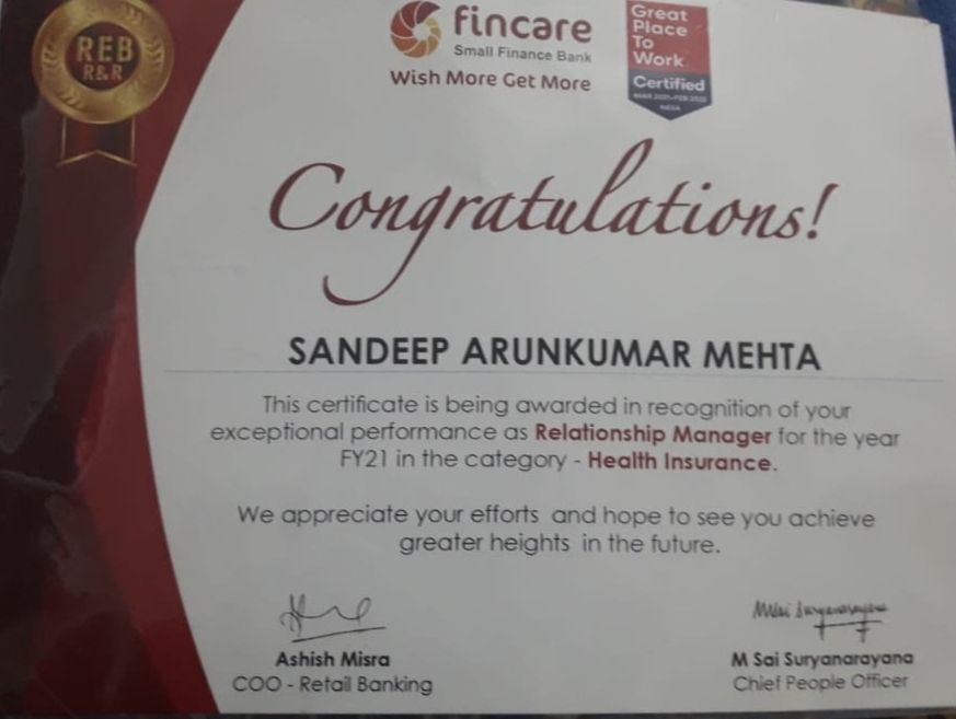 sandeep mehta on LinkedIn: Pan India top in health insurance for FY 2021 sandeep mehta on LinkedIn: Pan India top in health insurance for FY 2021