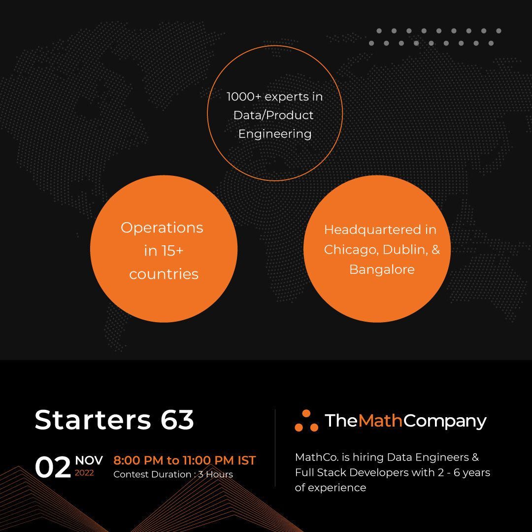 CodeChef auf LinkedIn: #codechef #mathco #simplifieddecisionsfast # ... CodeChef auf LinkedIn: #codechef #mathco #simplifieddecisionsfast # ...