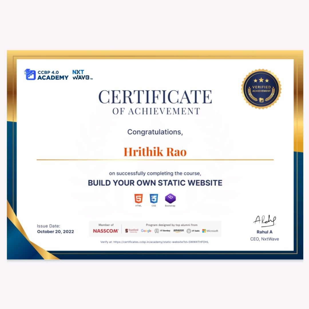 Hrithik Rao Madarapu on LinkedIn: #nxtwave #nxtwaveteam #ccbpian # ... Hrithik Rao Madarapu on LinkedIn: #nxtwave #nxtwaveteam #ccbpian # ...
