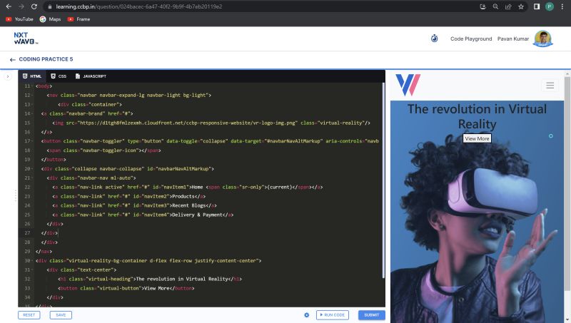 Pavan Kumar on LinkedIn: NxtWave Developing Layouts > Coding Practice 5 ... Pavan Kumar on LinkedIn: NxtWave Developing Layouts > Coding Practice 5 ...