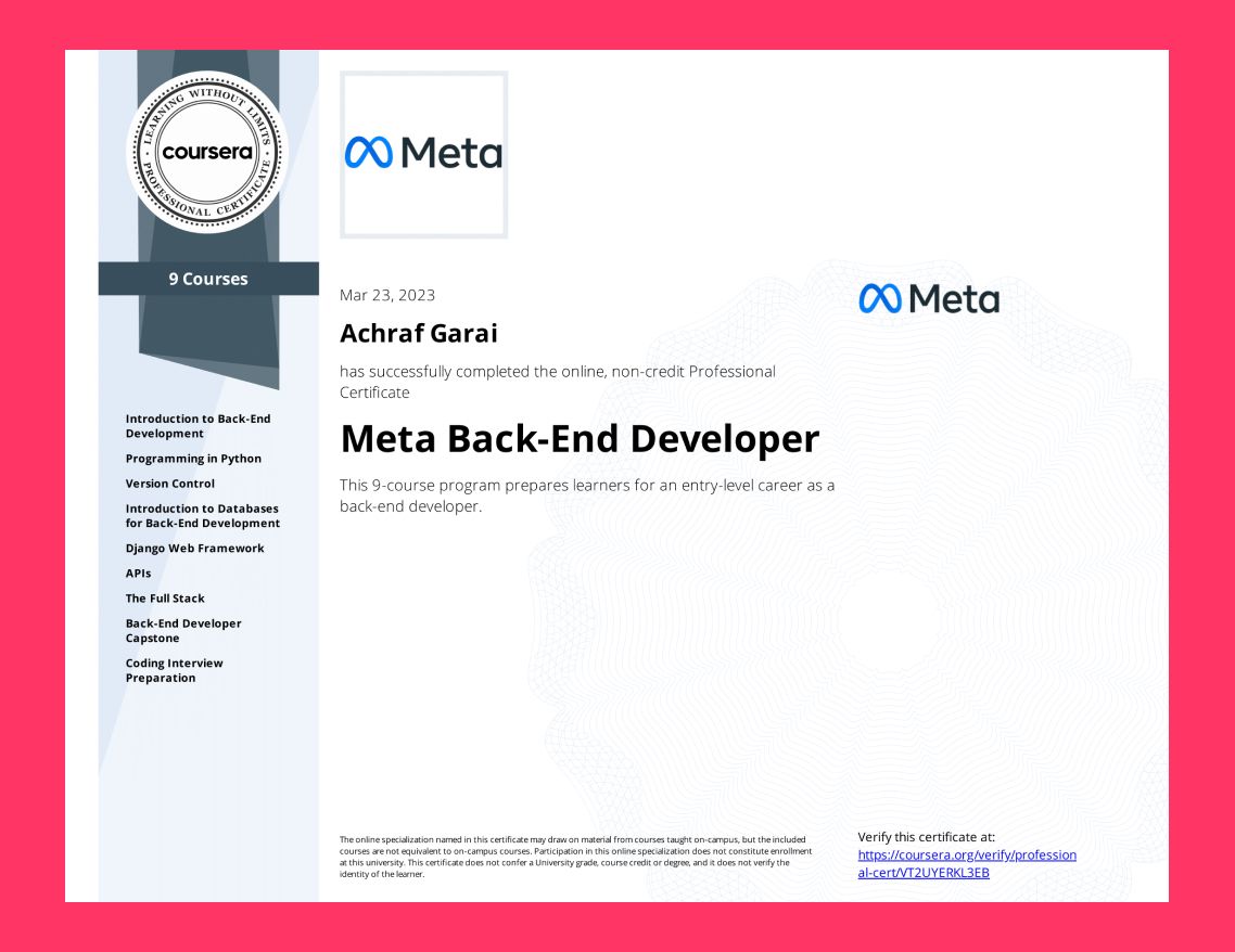 Achraf garai on LinkedIn: #python #backend #mysql #meta #development ... Achraf garai on LinkedIn: #python #backend #mysql #meta #development ...