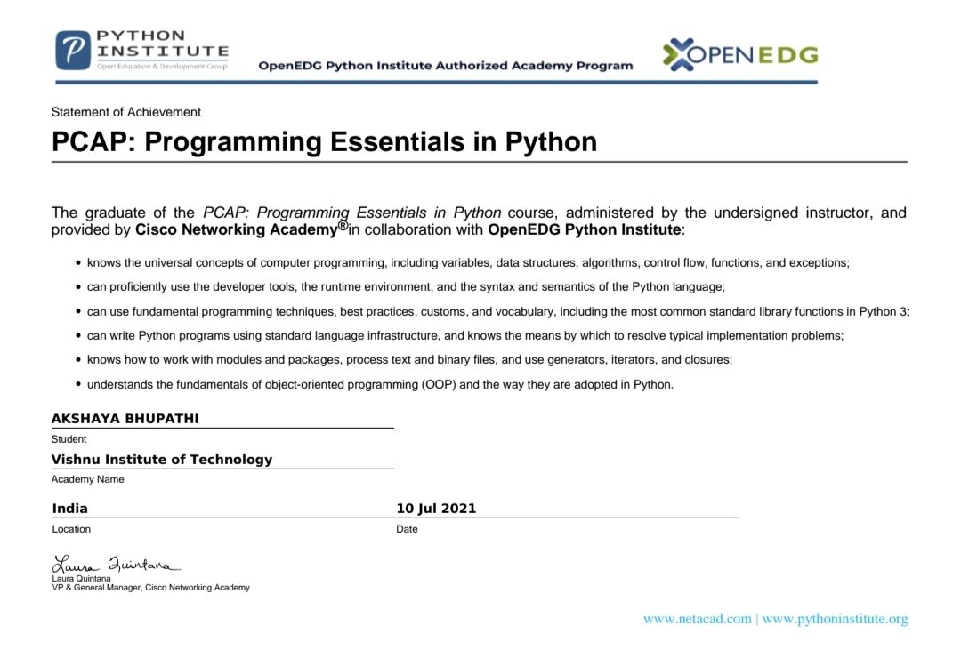 Akshaya Bhupathi on LinkedIn: #cisco #programming #python Akshaya Bhupathi on LinkedIn: #cisco #programming #python