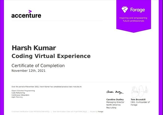 Harsh Kumar on LinkedIn: #coding #experience #accenture Harsh Kumar on LinkedIn: #coding #experience #accenture