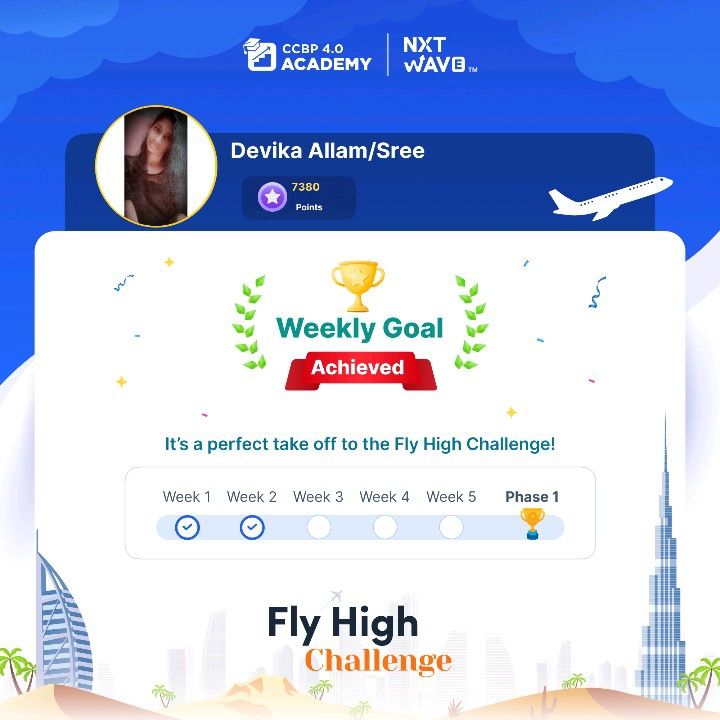 Devika Sree on LinkedIn: #ccbpacademy #flyhighchallenge #nxtwave Devika Sree on LinkedIn: #ccbpacademy #flyhighchallenge #nxtwave