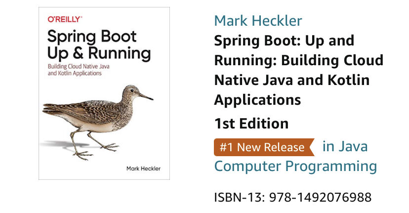 Mark Heckler on LinkedIn: Just WOW, Spring Boot: Up and Running just ... Mark Heckler on LinkedIn: Just WOW, Spring Boot: Up and Running just ...