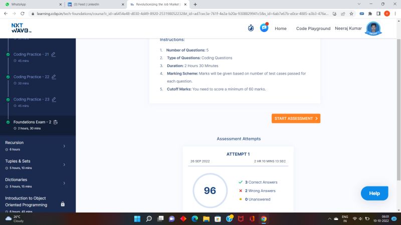 Neeraj Kumar Yellapu on LinkedIn: #nxtwave #python #skills # ... Neeraj Kumar Yellapu on LinkedIn: #nxtwave #python #skills # ...
