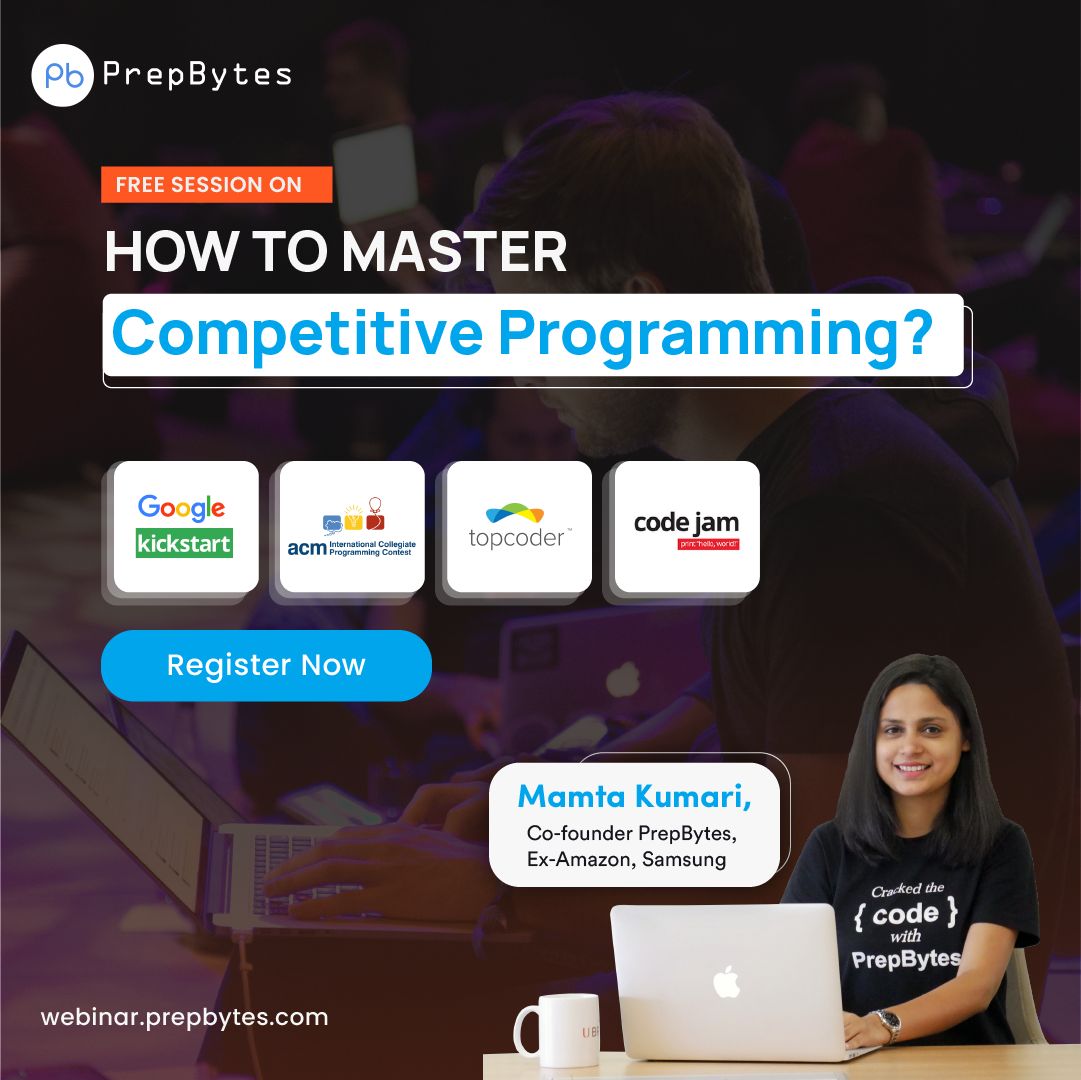Neha Tomar on LinkedIn: Prepbytes... Presents master competitive ... Neha Tomar on LinkedIn: Prepbytes... Presents master competitive ...