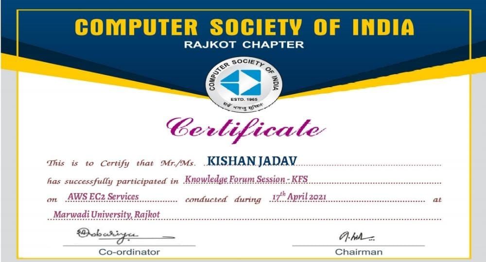 Jadav Kishan on LinkedIn: #computersocietyofindia #rajkotchapter Jadav Kishan on LinkedIn: #computersocietyofindia #rajkotchapter