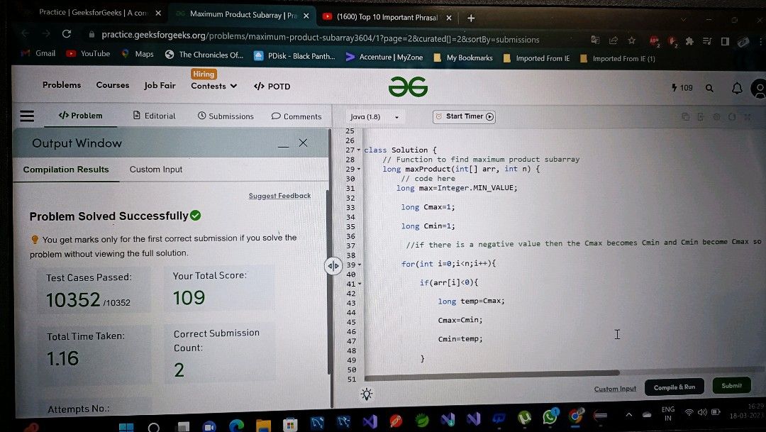 S Divakar on LinkedIn: Today I solved lMaximum Product Subarray Problem ... S Divakar on LinkedIn: Today I solved lMaximum Product Subarray Problem ...