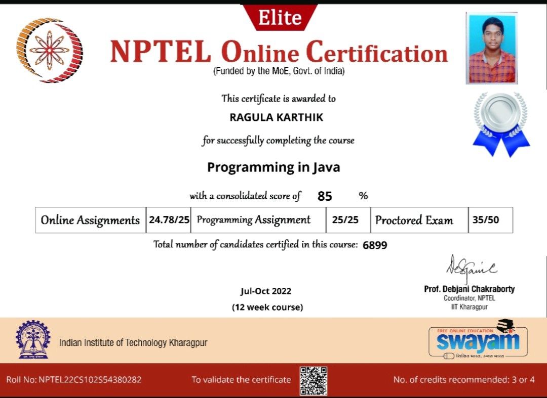 Karthik Ragula on LinkedIn: #java #programming #nptel Karthik Ragula on LinkedIn: #java #programming #nptel