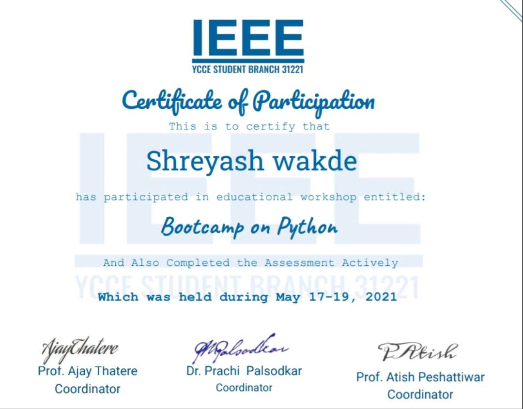 Shreyash Wakde on LinkedIn: #connections #python #programming Shreyash Wakde on LinkedIn: #connections #python #programming