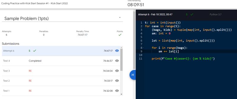 Finally Google Coding Competitions are began. And I started with ... Finally Google Coding Competitions are began. And I started with ...