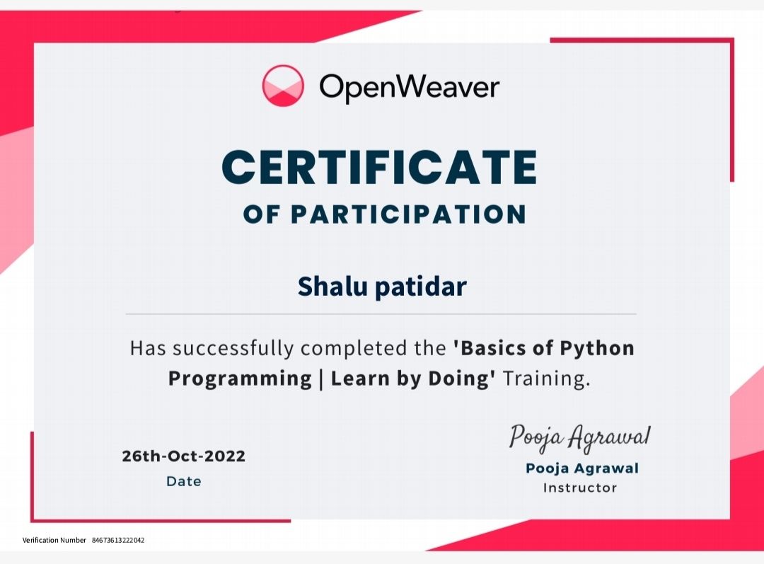 Shalu Patidar on LinkedIn: #python #programming Shalu Patidar on LinkedIn: #python #programming