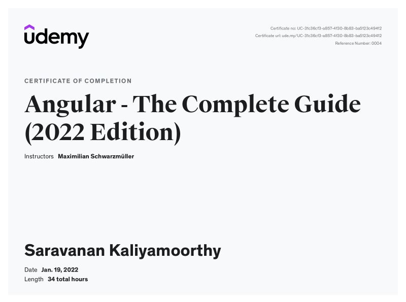 Saravanan Kaliyamoorthy on LinkedIn: #angulardeveloper #javascript #angular Saravanan Kaliyamoorthy on LinkedIn: #angulardeveloper #javascript #angular