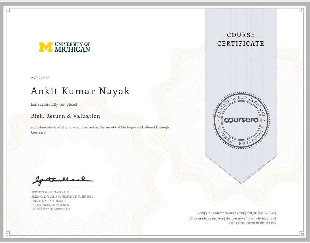 Ankit Kumar Nayak on LinkedIn: Thanks to Coursera Ankit Kumar Nayak on LinkedIn: Thanks to Coursera