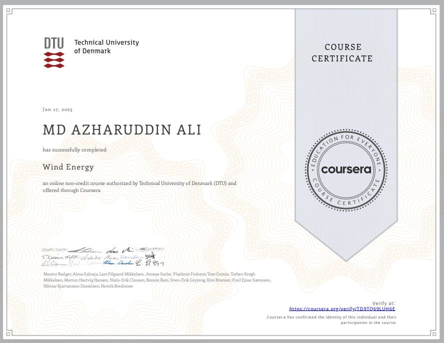 Md Azharuddin Ali on LinkedIn: #dtu #windturbine Md Azharuddin Ali on LinkedIn: #dtu #windturbine