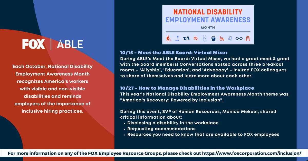 Fox Corporation on LinkedIn: This October, FOX Inclusion & our Employee ... Fox Corporation on LinkedIn: This October, FOX Inclusion & our Employee ...