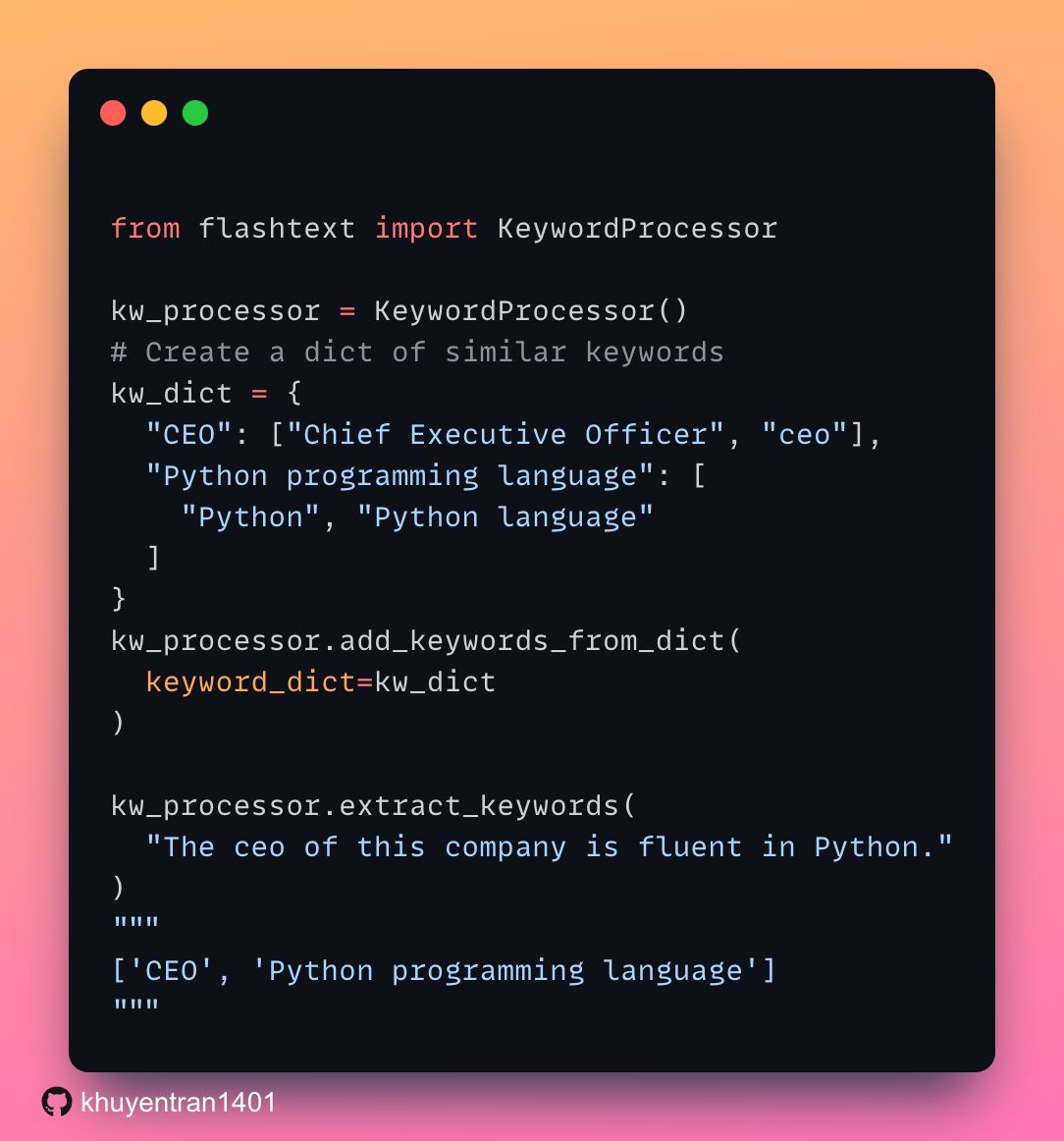Khuyen Tran on LinkedIn: #python Khuyen Tran on LinkedIn: #python
