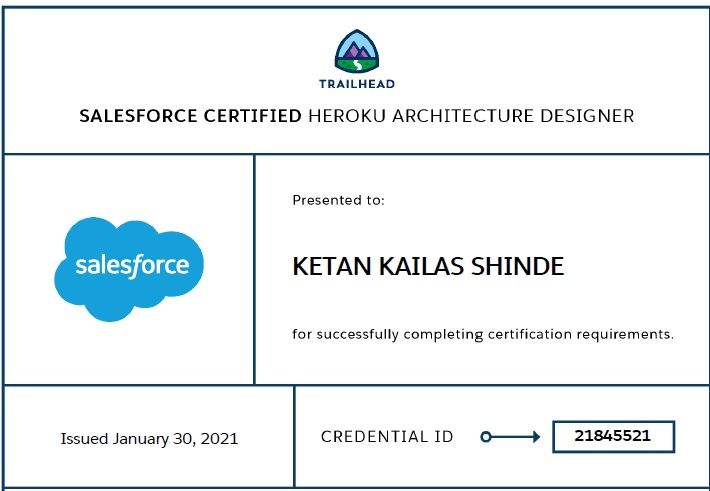 Ketan Shinde on LinkedIn: #techm #salesforce #heroku #salesforceohana # ... Ketan Shinde on LinkedIn: #techm #salesforce #heroku #salesforceohana # ...
