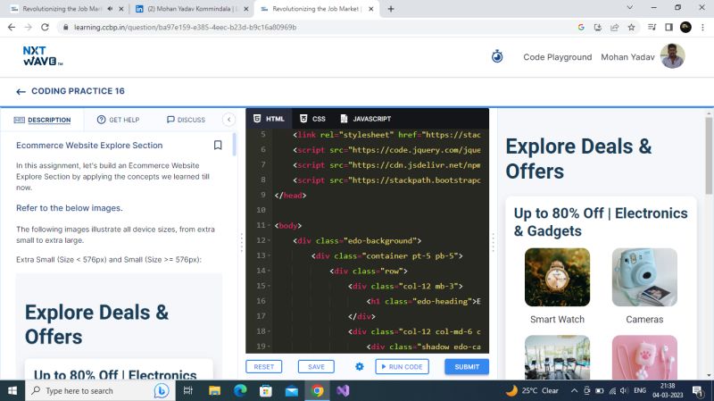 Mohan Yadav Kommindala on LinkedIn: #ccbp #nxtwave #30daysofcode Mohan Yadav Kommindala on LinkedIn: #ccbp #nxtwave #30daysofcode