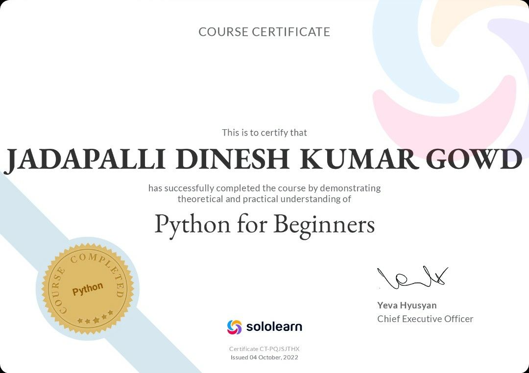 Dinesh Kumar Jadapalli on LinkedIn: #python #pythonforbeginners # ... Dinesh Kumar Jadapalli on LinkedIn: #python #pythonforbeginners # ...
