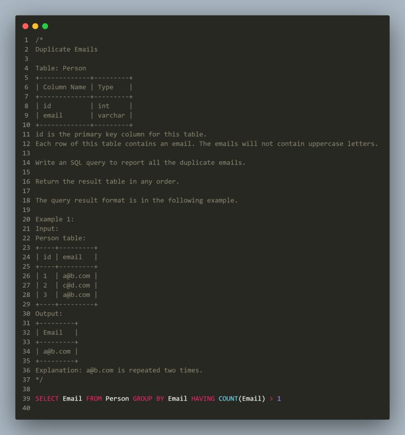 Sabbir Ahmed on LinkedIn: #problemsolving #sql #leetcode Sabbir Ahmed on LinkedIn: #problemsolving #sql #leetcode