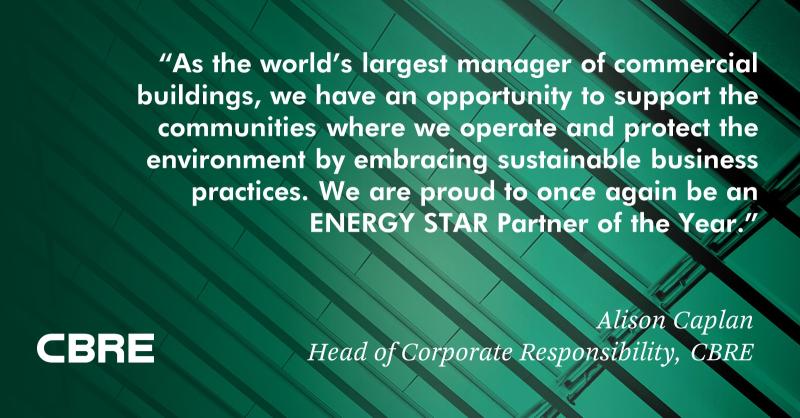 CBRE earns ENERGY STAR's Partner of the Year Award for the 13th ... CBRE earns ENERGY STAR's Partner of the Year Award for the 13th ...