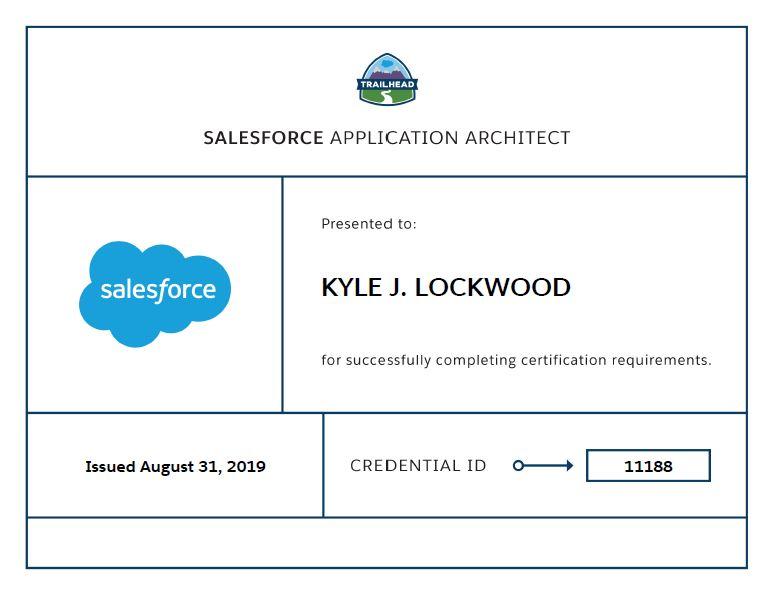 Kyle Lockwood on LinkedIn: #applicationarchitect #salesforcecertified Kyle Lockwood on LinkedIn: #applicationarchitect #salesforcecertified