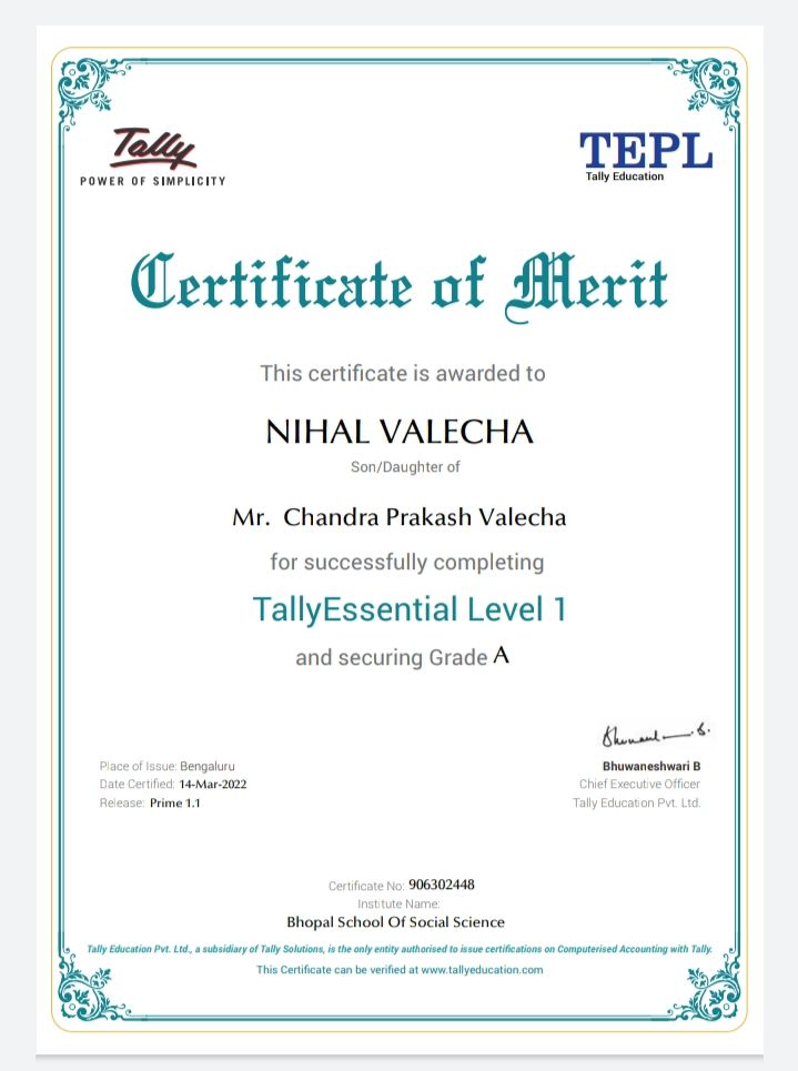 Nihal Valecha on LinkedIn: #tallyerp9 #successfully #completed # ... Nihal Valecha on LinkedIn: #tallyerp9 #successfully #completed # ...