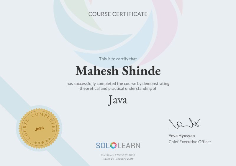 #sololearn #java | Mahesh Shinde #sololearn #java | Mahesh Shinde