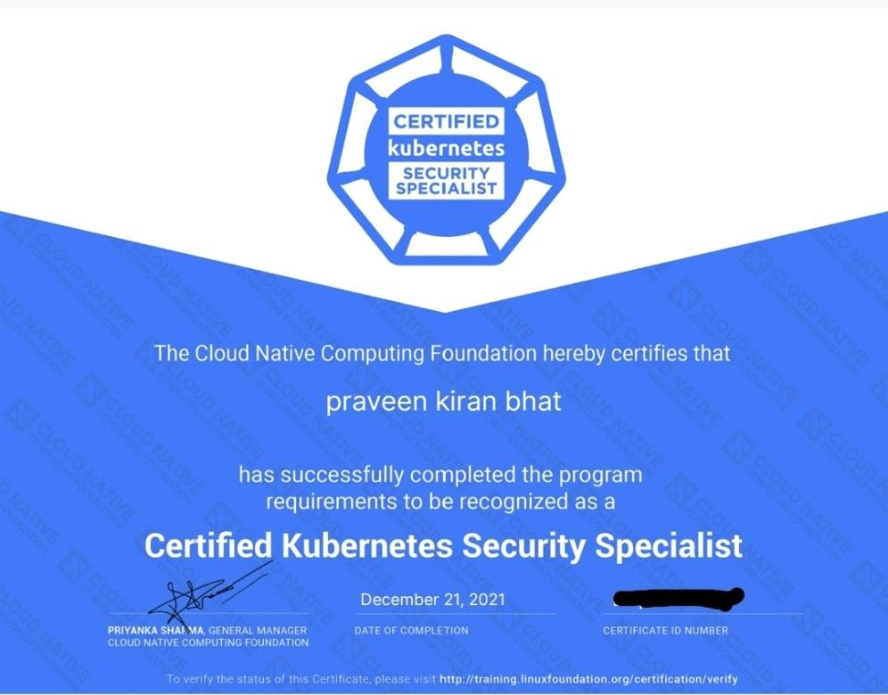Praveen Bhat on LinkedIn: #udemy #cka #ckad #cks #kubernetes # ... Praveen Bhat on LinkedIn: #udemy #cka #ckad #cks #kubernetes # ...