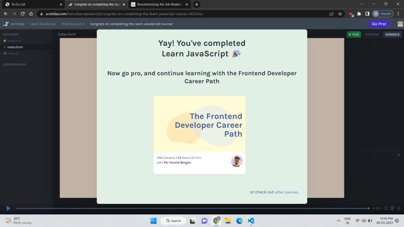 Sanjay Krishnan S M on LinkedIn: #html #css #javascript #json #scrimba ... Sanjay Krishnan S M on LinkedIn: #html #css #javascript #json #scrimba ...