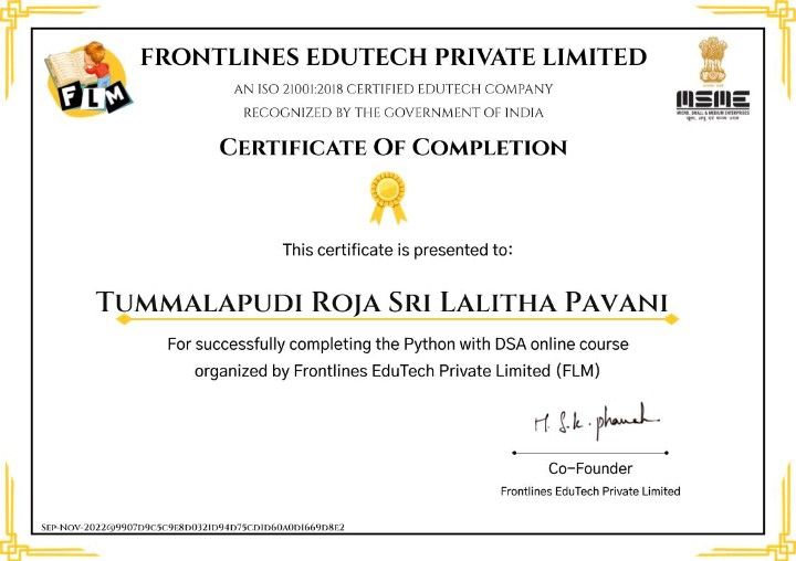 Roja Sri Lalitha Pavani T on LinkedIn: #pythonprogramminglanguage Roja Sri Lalitha Pavani T on LinkedIn: #pythonprogramminglanguage