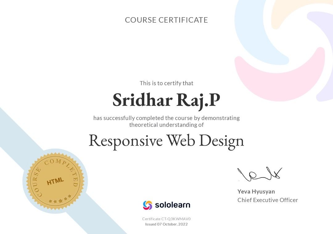 #webdesign | Sridhar Raj P #webdesign | Sridhar Raj P