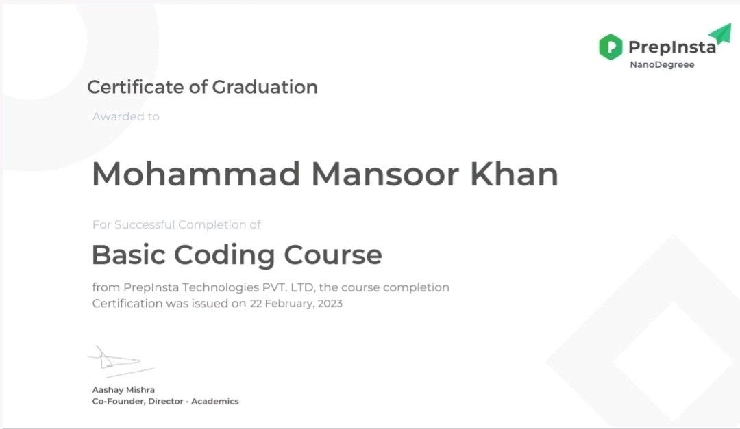 Mohammad Mansoor on LinkedIn: #programming #coding Mohammad Mansoor on LinkedIn: #programming #coding