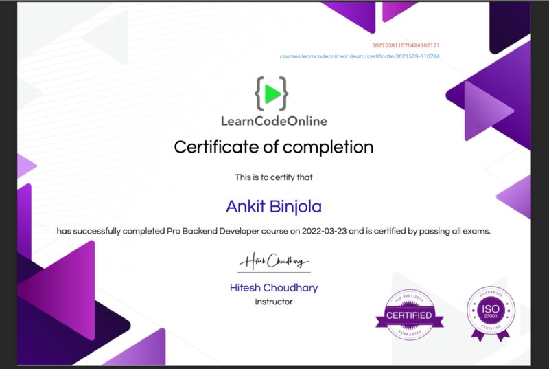 Ankit Binjola on LinkedIn: #backend #nodejs #mongodb Ankit Binjola on LinkedIn: #backend #nodejs #mongodb