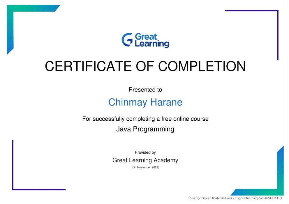 Chinmay Harane on LinkedIn: #java #javadevelopers #javaprogramming Chinmay Harane on LinkedIn: #java #javadevelopers #javaprogramming