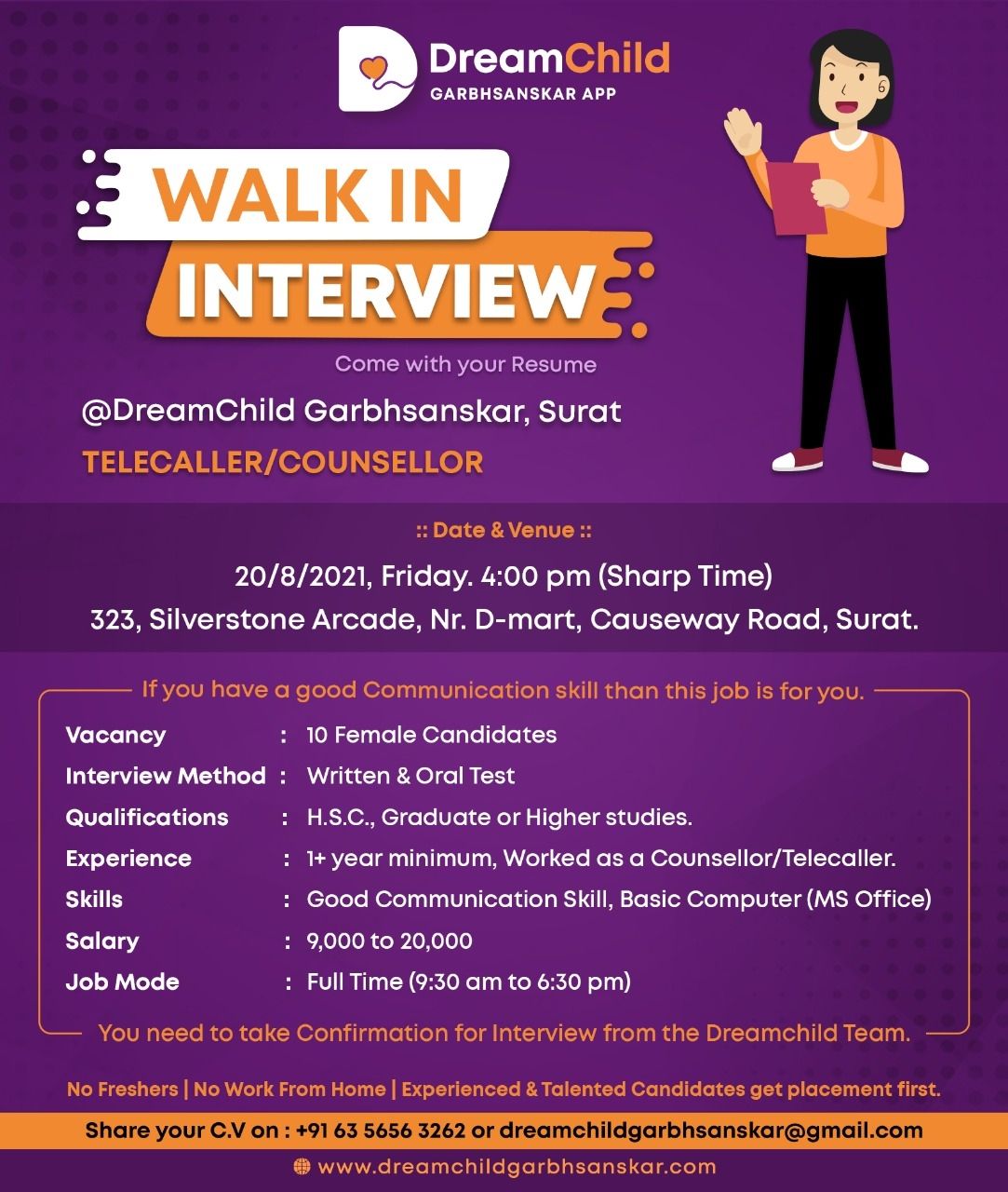 Dhaval Chheta on LinkedIn: Walk in Interview Dhaval Chheta on LinkedIn: Walk in Interview