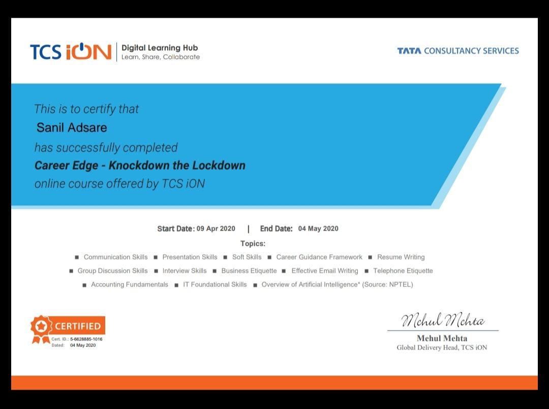 Sanil Adsare posted on LinkedIn Sanil Adsare posted on LinkedIn