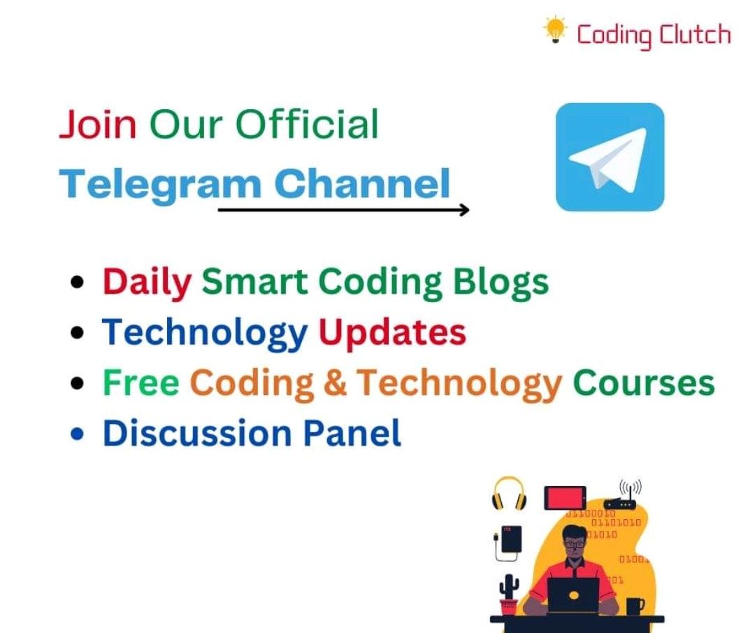 Coding Clutch on LinkedIn: Join Now 👉👉 t.me/codingclutch Coding Clutch on LinkedIn: Join Now 👉👉 t.me/codingclutch