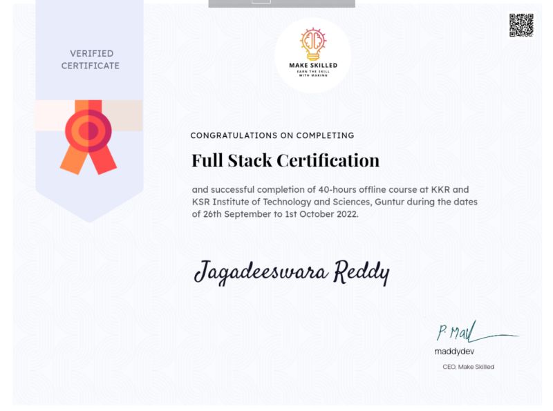 Jagadeesh Reddy Medam on LinkedIn: #fullstackdevelopment Jagadeesh Reddy Medam on LinkedIn: #fullstackdevelopment
