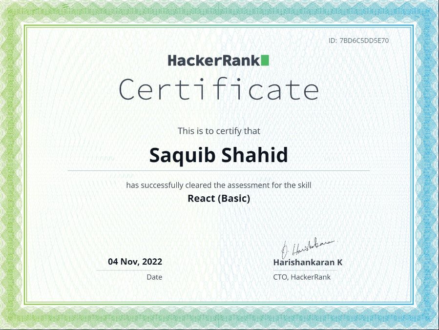 Saquib Shahid on LinkedIn: I’m happy to share that I’ve obtained a new ... Saquib Shahid on LinkedIn: I’m happy to share that I’ve obtained a new ...
