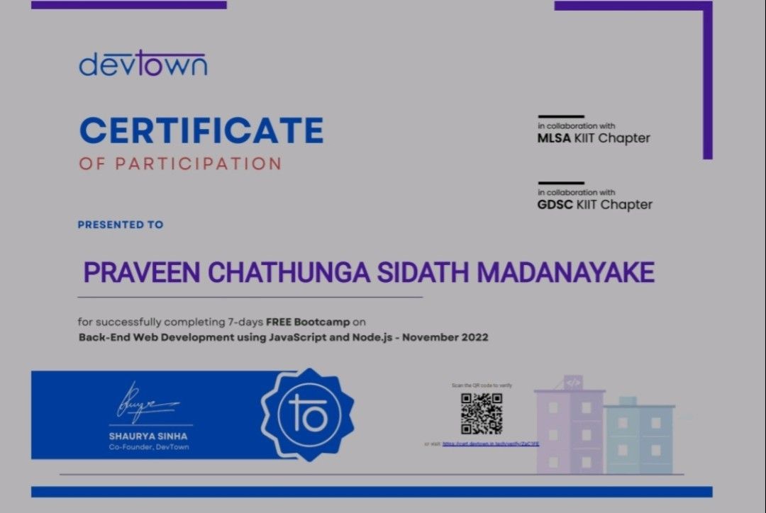 Praveen Madanayake on LinkedIn: #completed #javascript #nodejs Praveen Madanayake on LinkedIn: #completed #javascript #nodejs